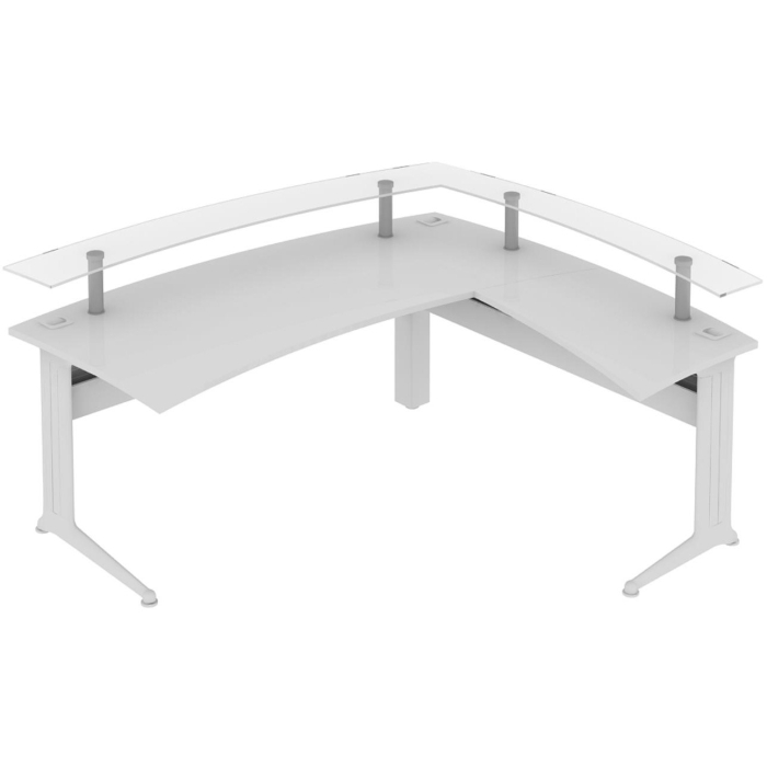 Office Furniture Elite Reception Accessory - ‘L’ Shaped Glass Reception ...